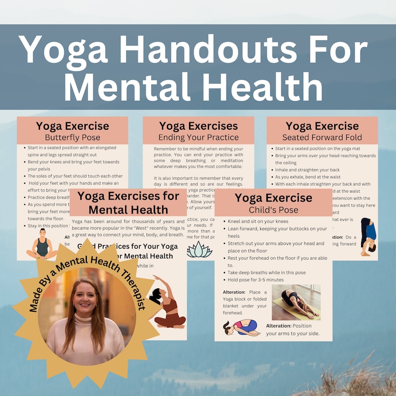 Yoga Handouts for Mental Health: Coping Skills by Therapist | Digital ...