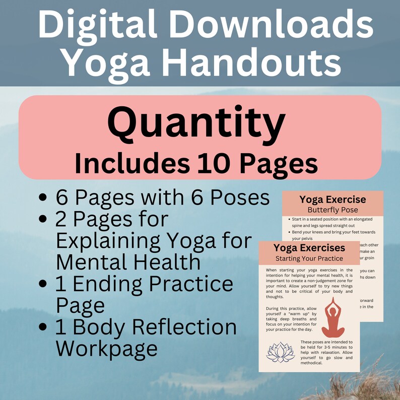 Yoga Handouts for Mental Health: Coping Skills by Therapist | Digital ...