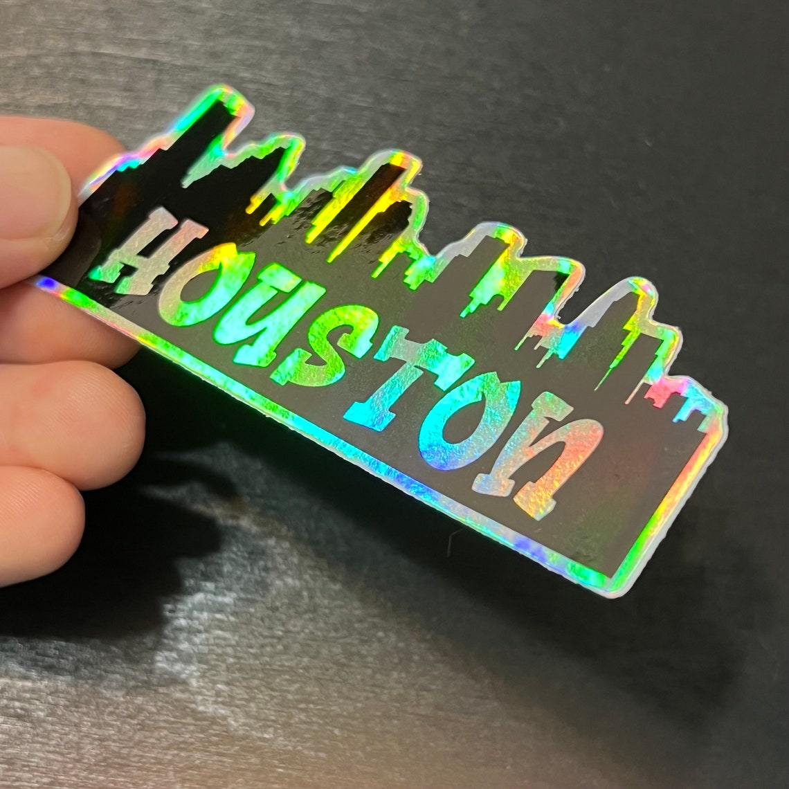 Houston Sticker, Houston TX Holo Sticker Houston Texas Decal, Downtown ...
