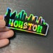 Houston Sticker, Houston TX Holo Sticker Houston Texas Decal, Downtown ...