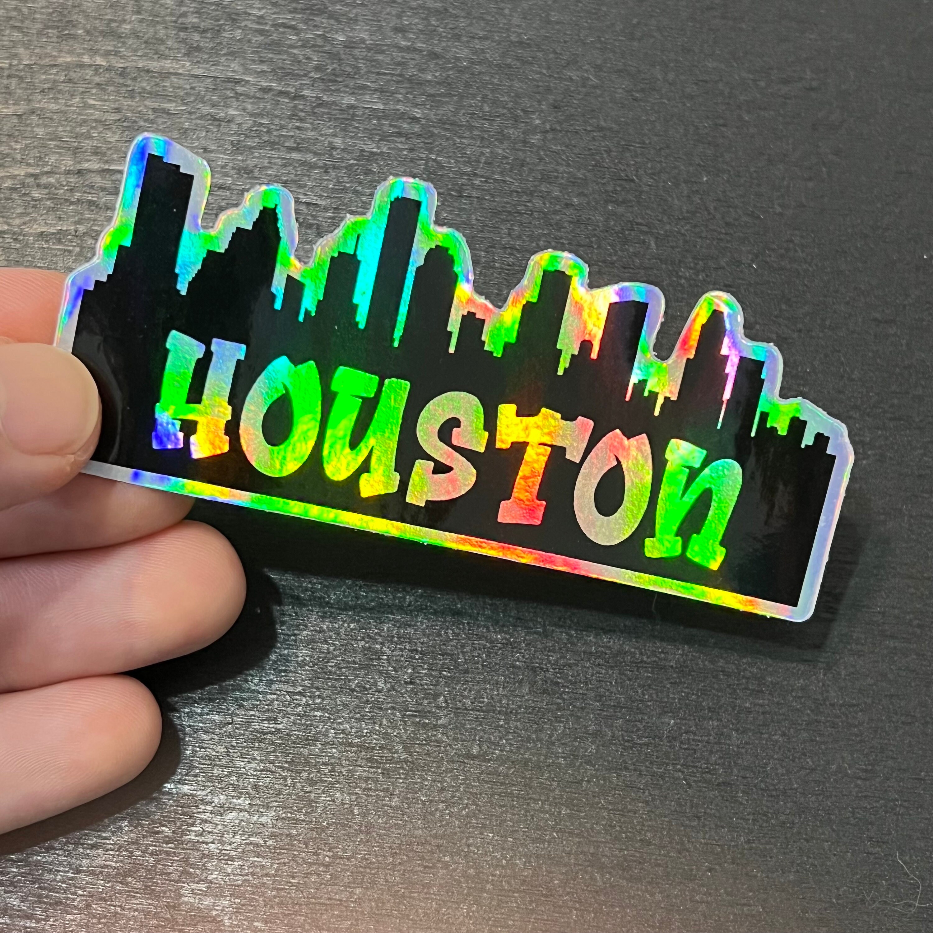 Houston Sticker, Houston TX Holo Sticker Houston Texas Decal, Downtown ...