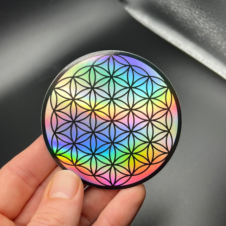 Flower of Life Sticker Holographic Sticker Car Decal - Etsy