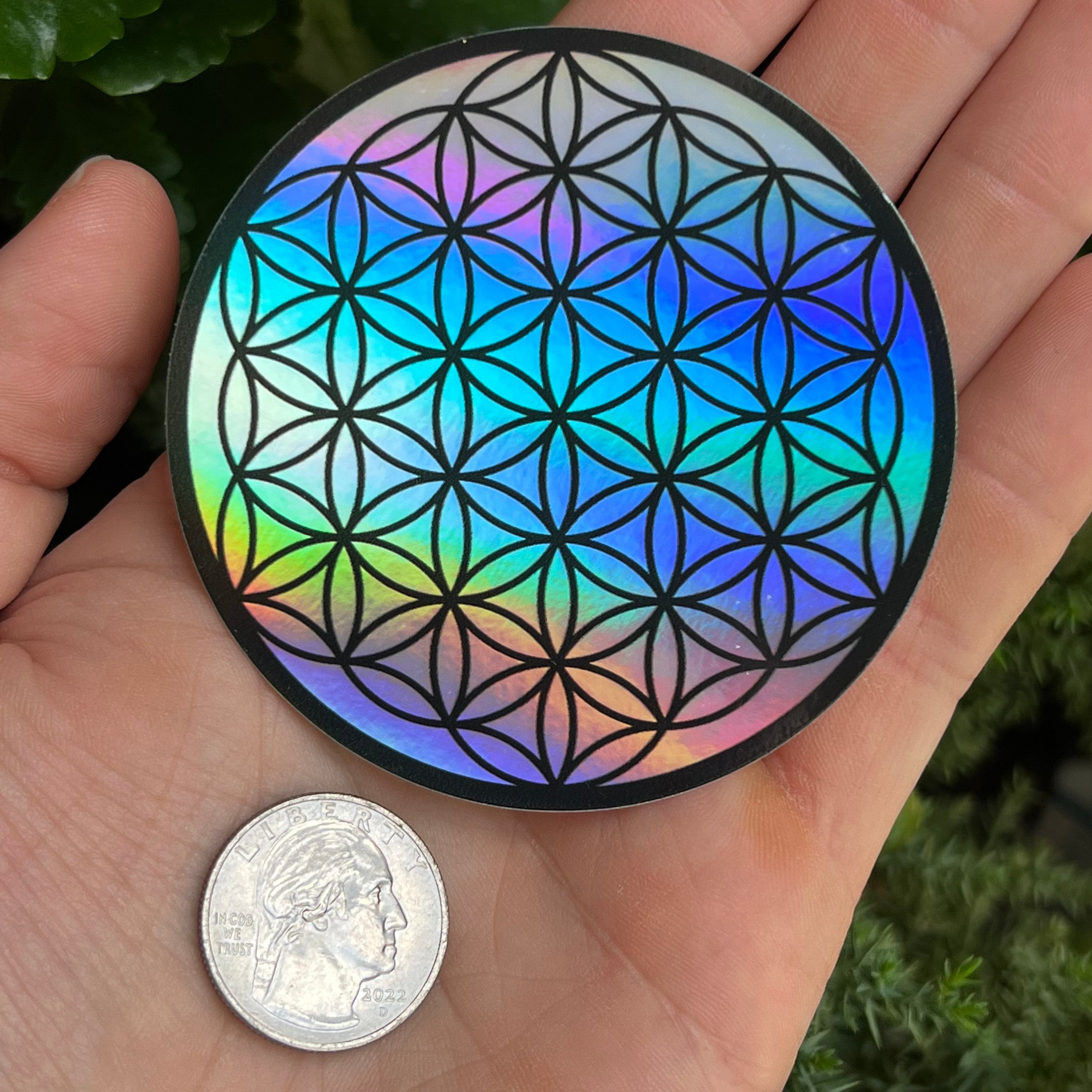 Flower of Life Sticker Holographic Sticker Car Decal Holographic Decal ...