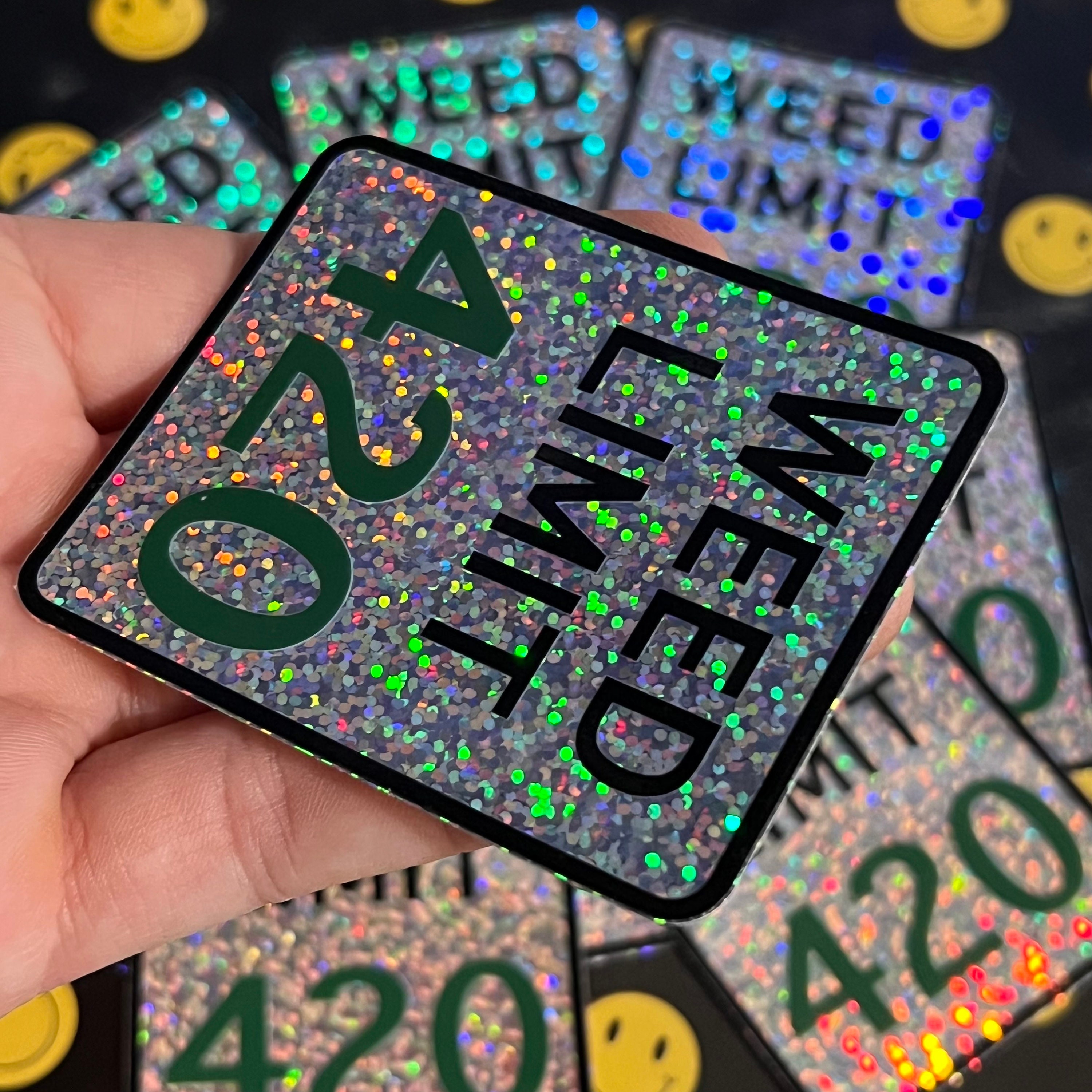 Weed Limit Stoner Sticker, Funny Speed Limit Sign Decal for Stoners ...