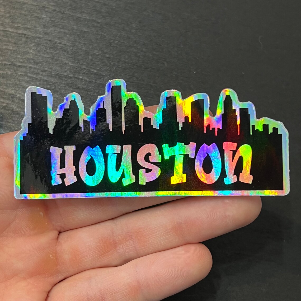 Houston Sticker, Houston TX Holo Sticker Houston Texas Decal, Downtown ...