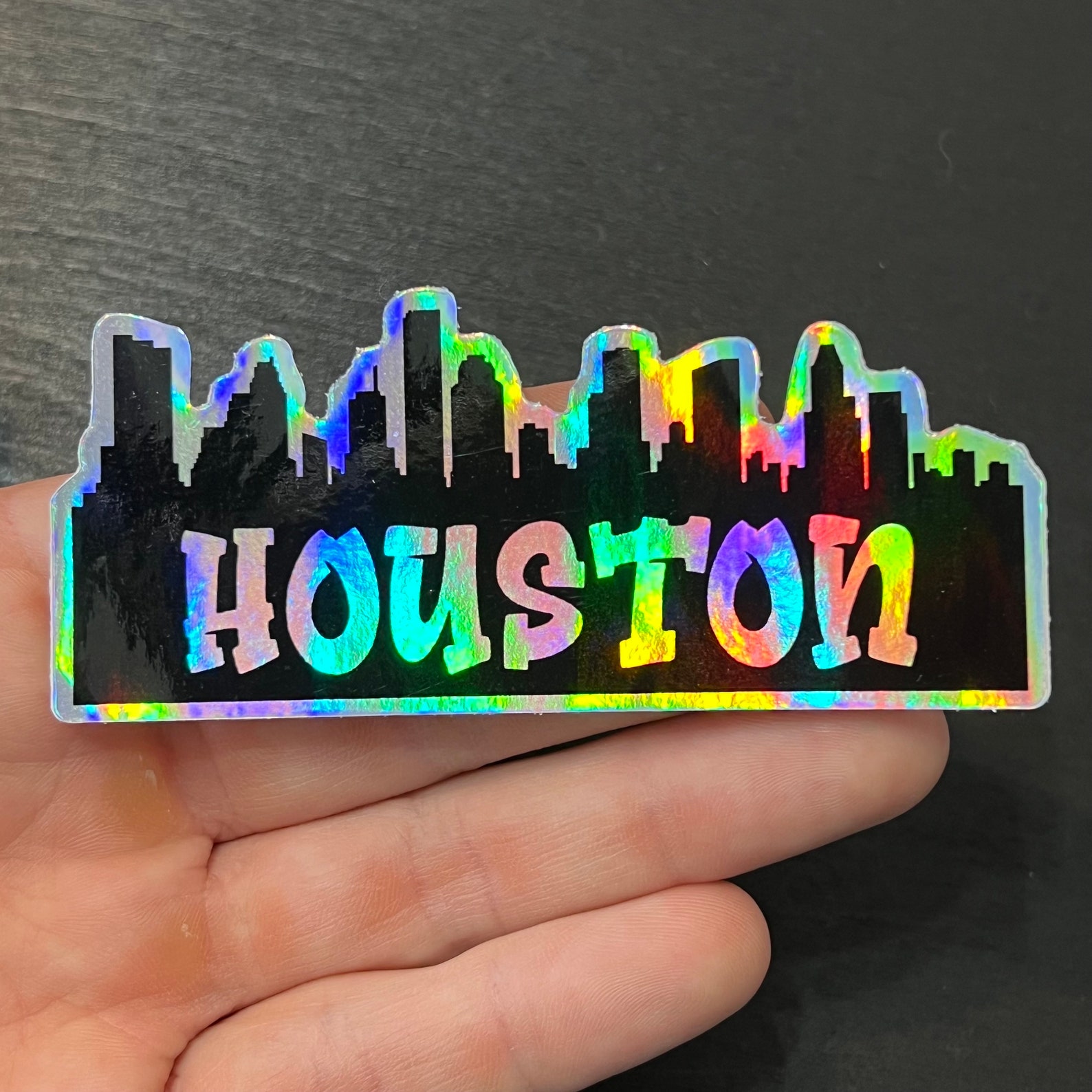 Houston Sticker, Houston TX Holo Sticker Houston Texas Decal, Downtown ...