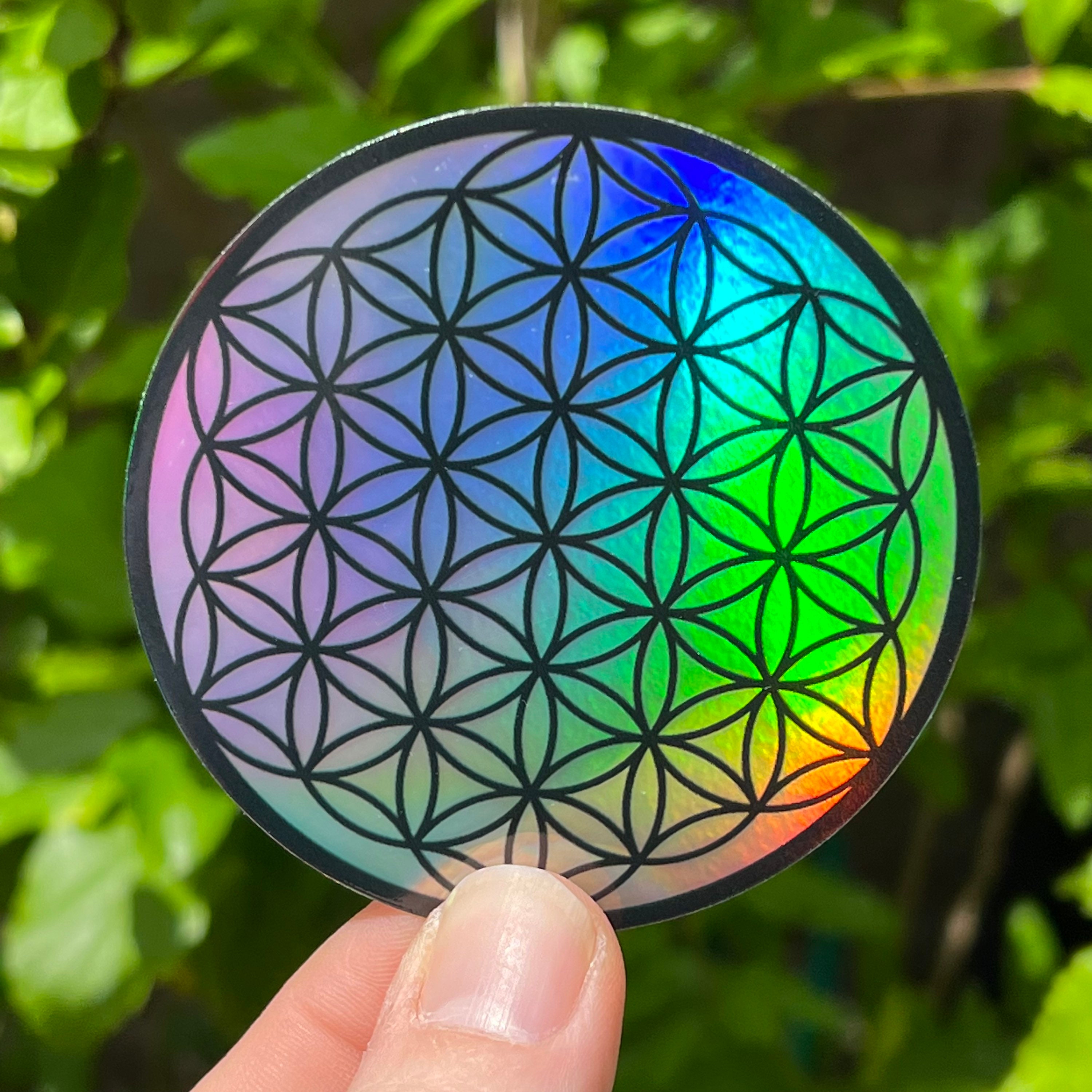 Flower of Life Sticker Holographic Sticker Car Decal Holographic Decal ...