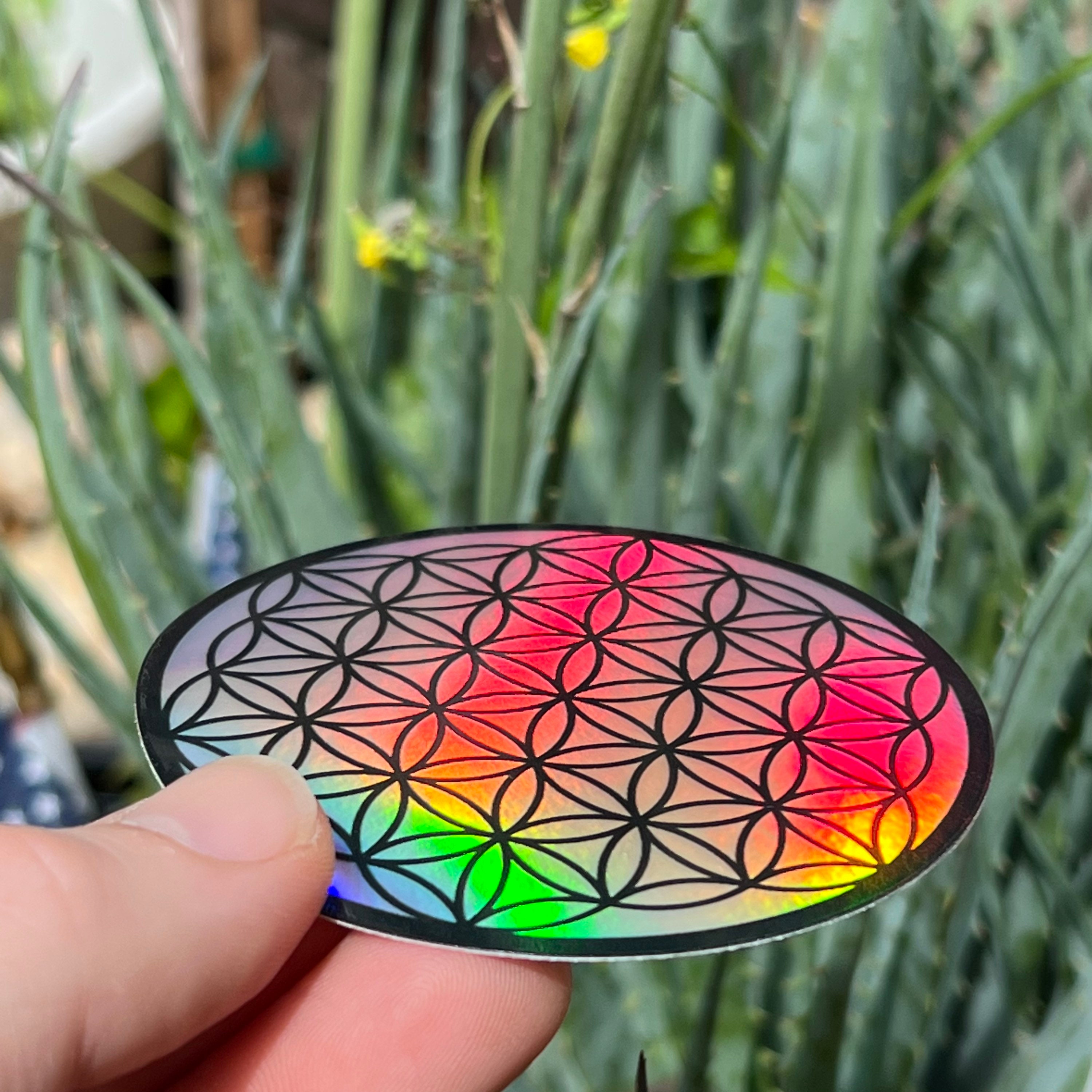 Flower of Life Sticker Holographic Sticker Car Decal - Etsy