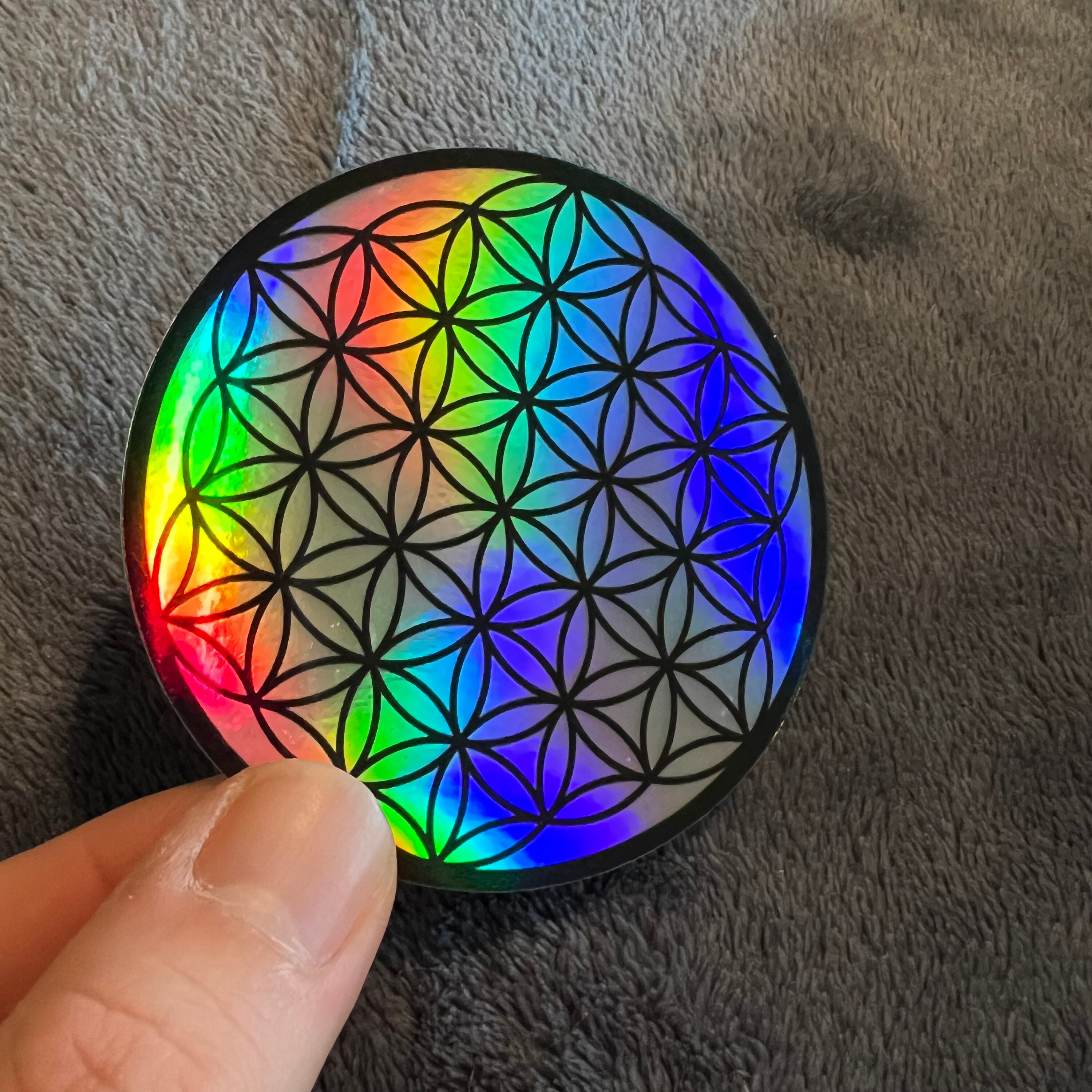 Flower of Life Sticker Holographic Sticker Car Decal - Etsy