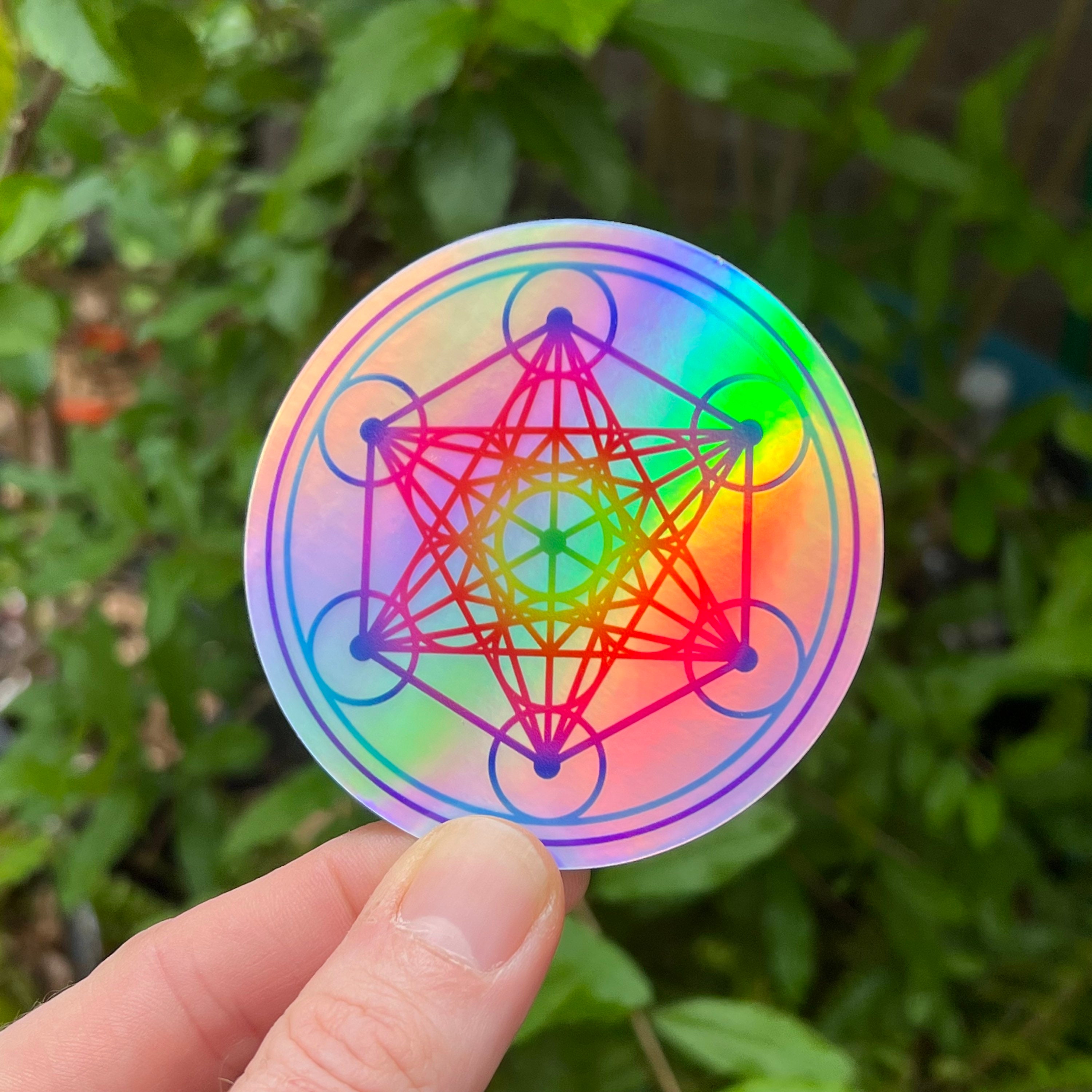 Metatron's Cube Holographic Sticker: Sacred Geometry Decal - Etsy