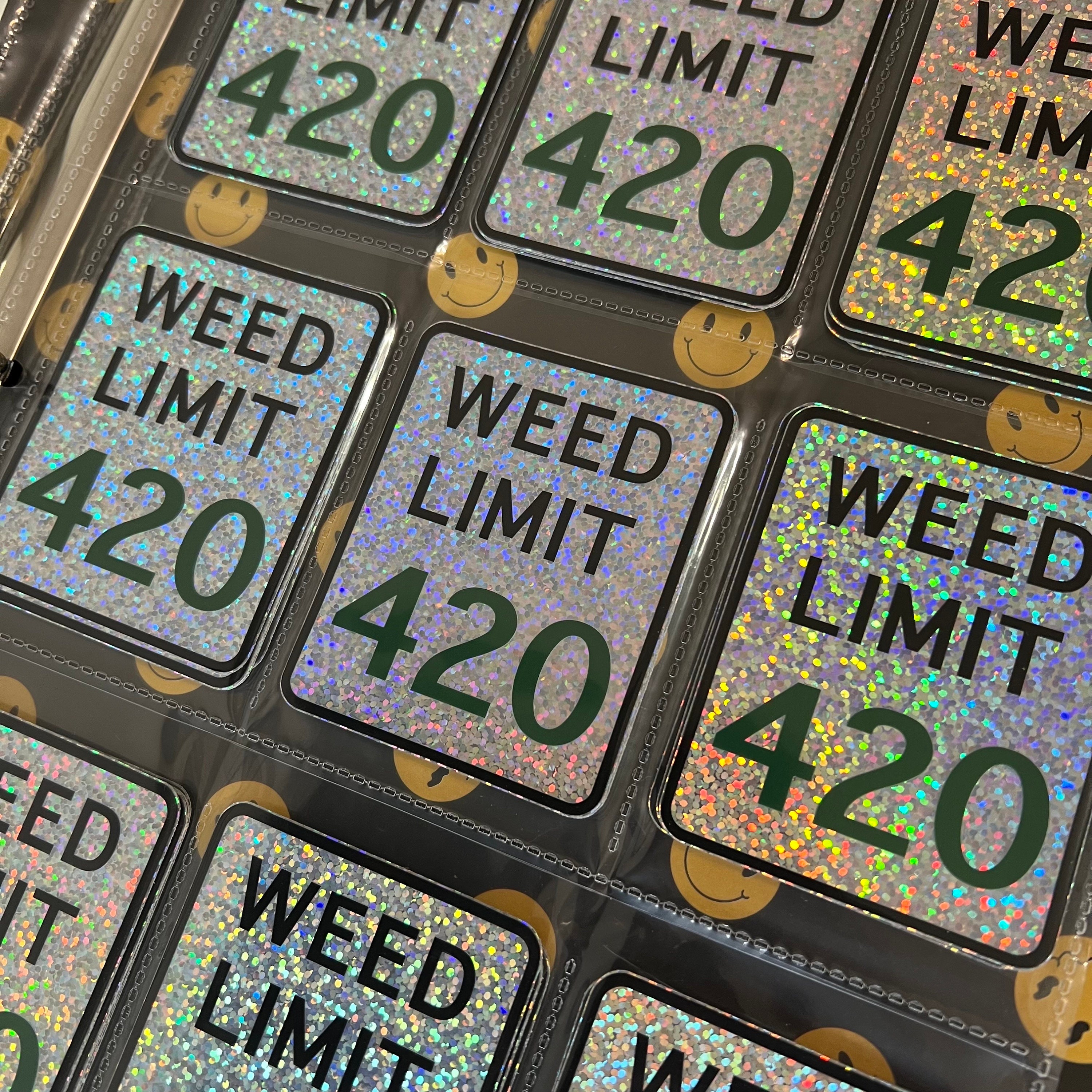 Weed Limit Stoner Sticker, Funny Speed Limit Sign Decal for Stoners ...