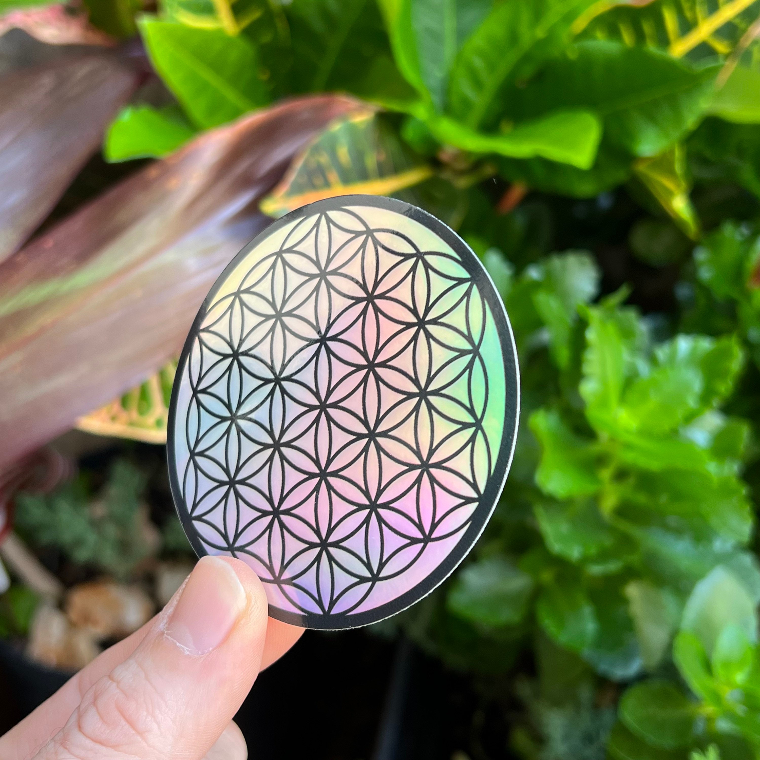 Flower of Life Sticker Holographic Sticker Car Decal - Etsy