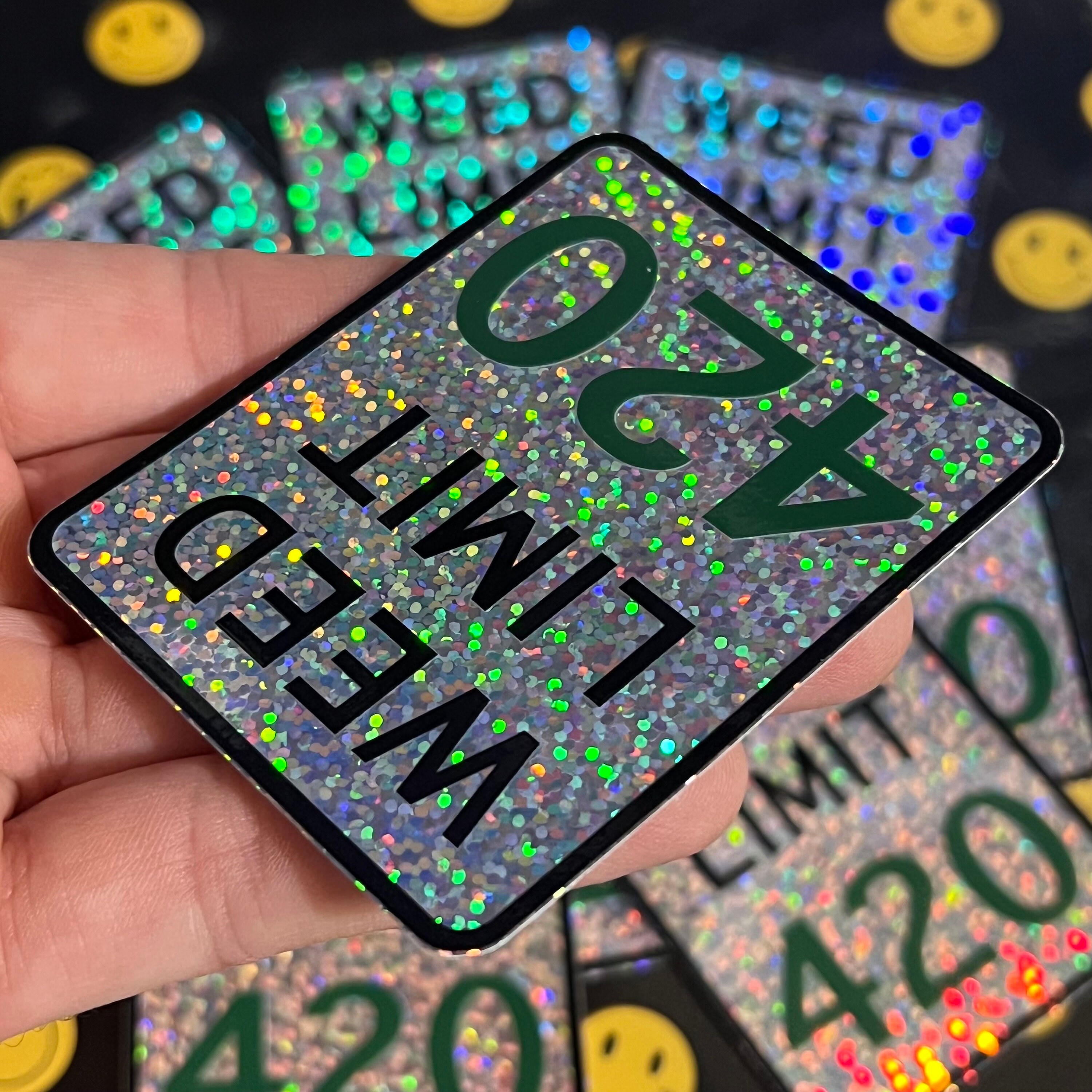 Weed Limit Stoner Sticker, Funny Speed Limit Sign Decal for Stoners ...