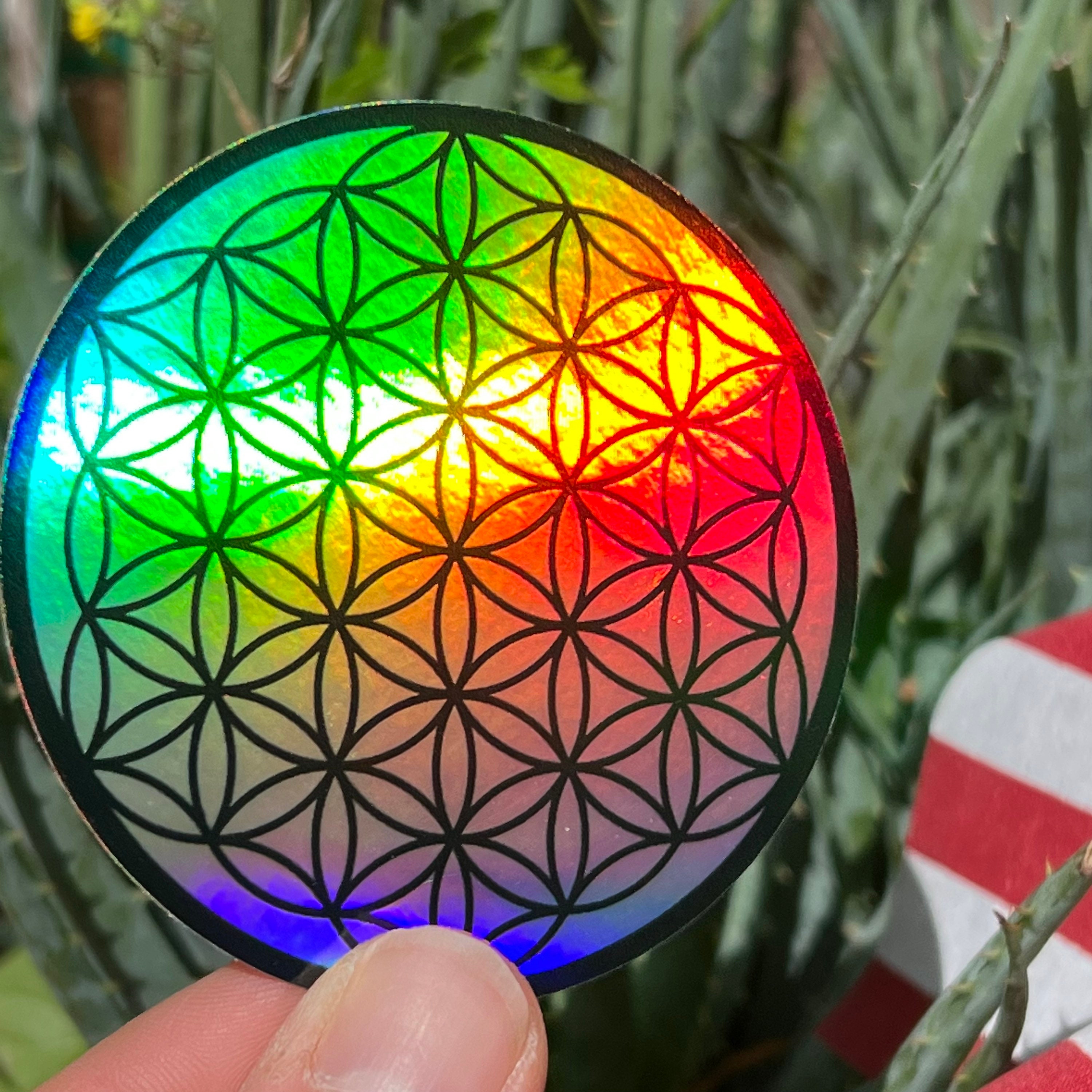 Flower of Life Sticker Holographic Sticker Car Decal Holographic Decal ...