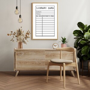 Library Card Print, Library Art, Classroom Decor Printable, School ...