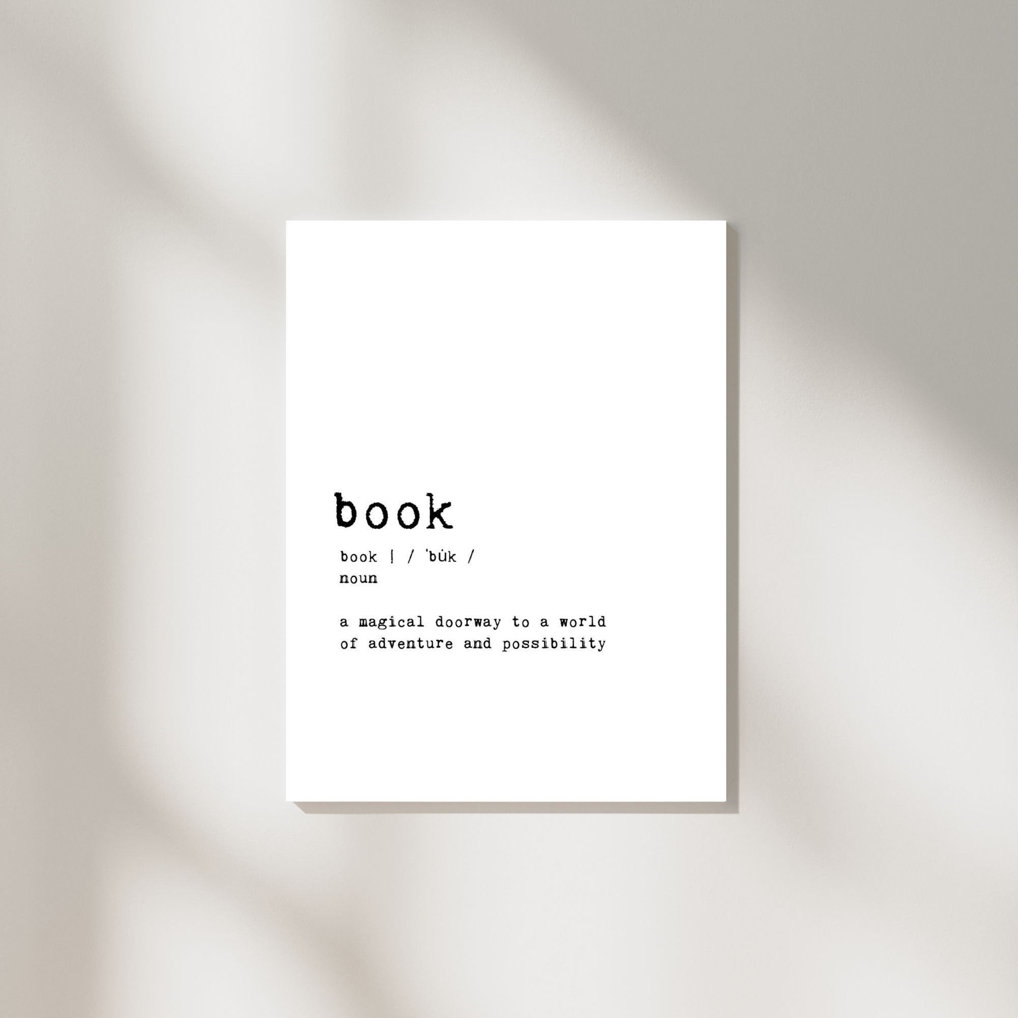 Book Definition, Book Nook, Bookish Wall Art, Book Lover Art Print ...