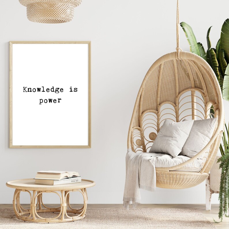 Knowledge is Power, Classroom Quotes, Boho Classroom Decor, Classroom ...
