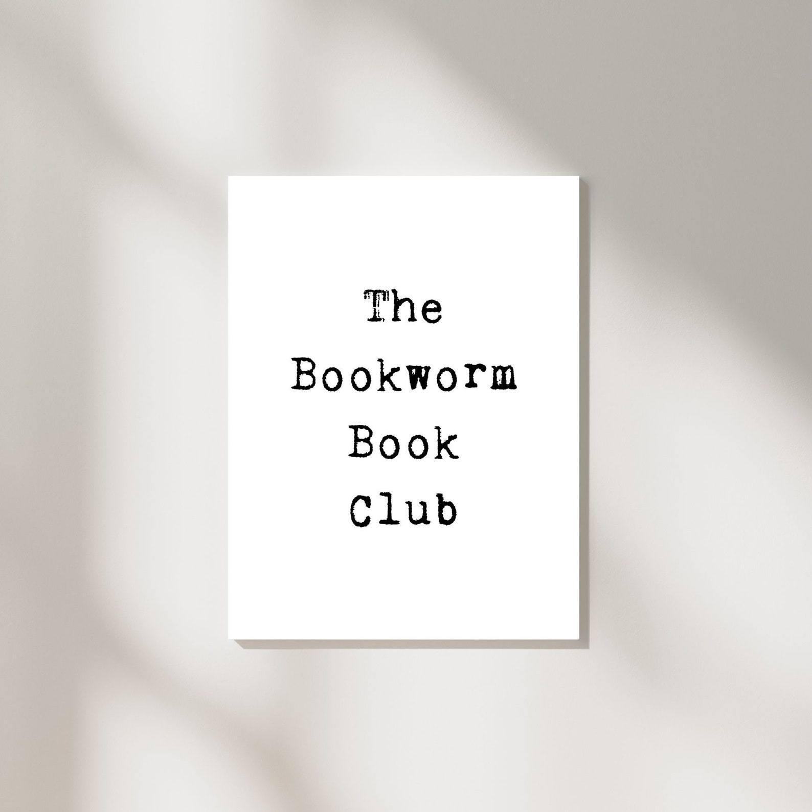 Bookworm Book Club Print, Bookish Wall Art, Book Lover Wall Art, Book ...