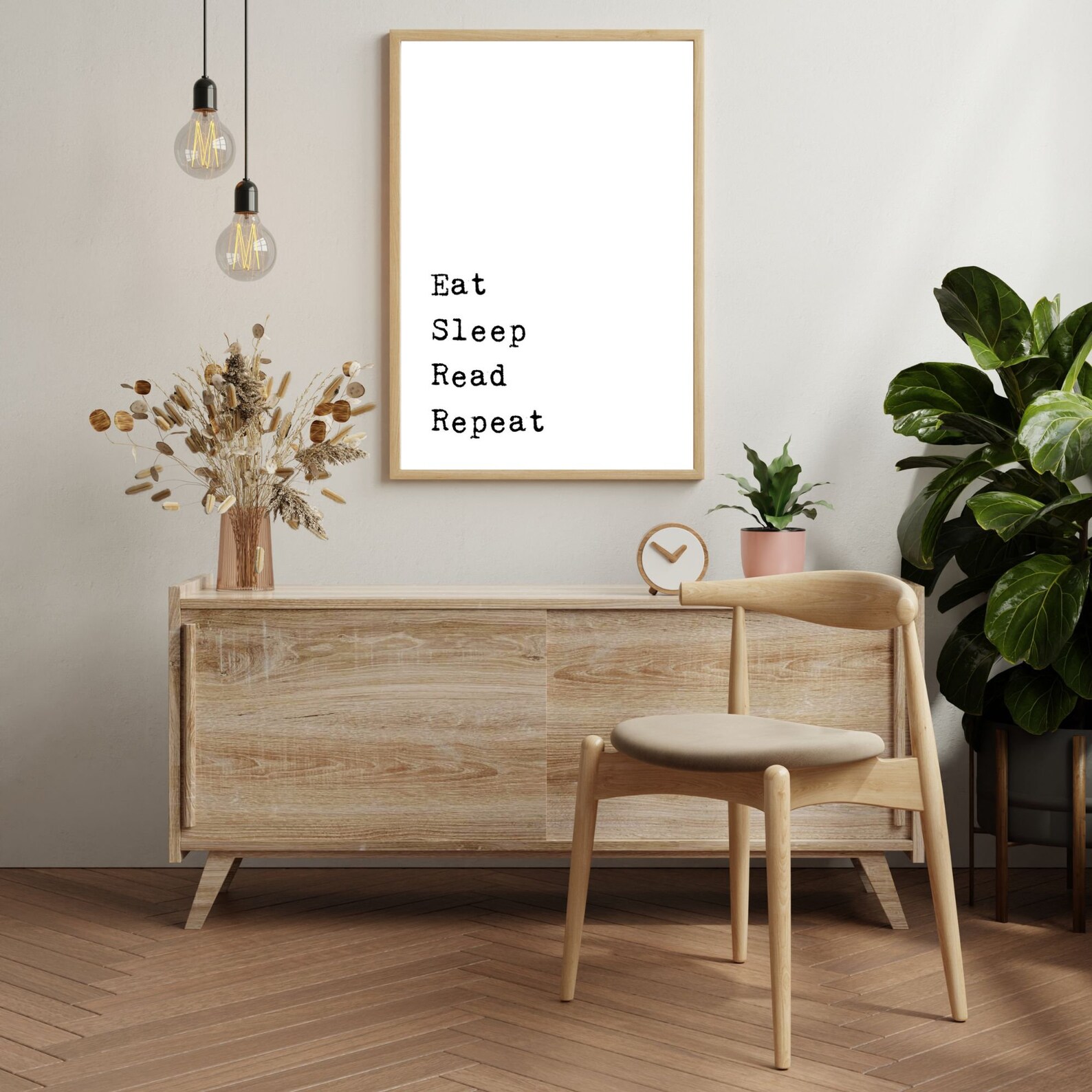 Eat Sleep Read Repeat Print, Home Library Decor, Reading Nook Decor ...
