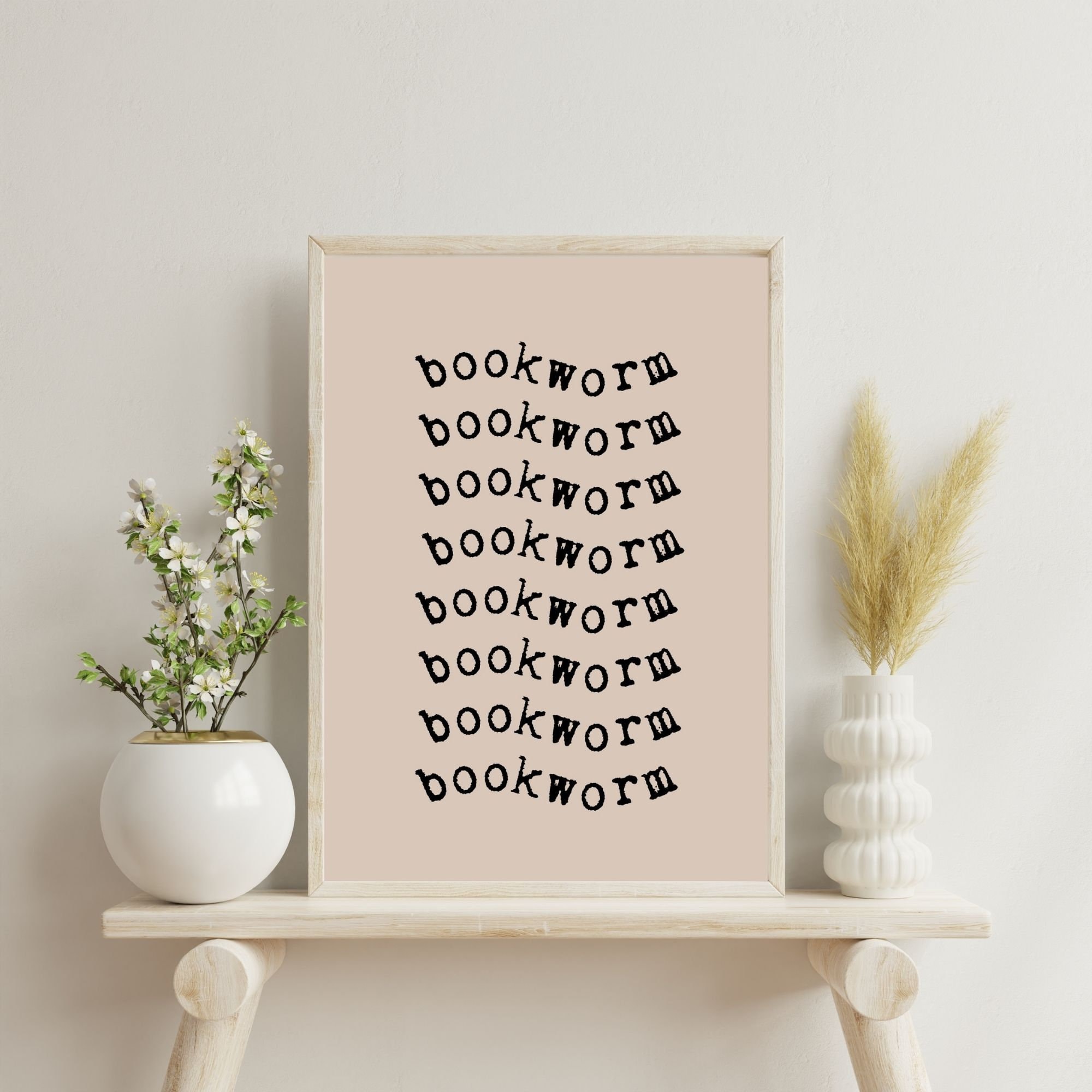 Bookworm Printable, Book Lover Art Print, Book Art Print, Book Print ...