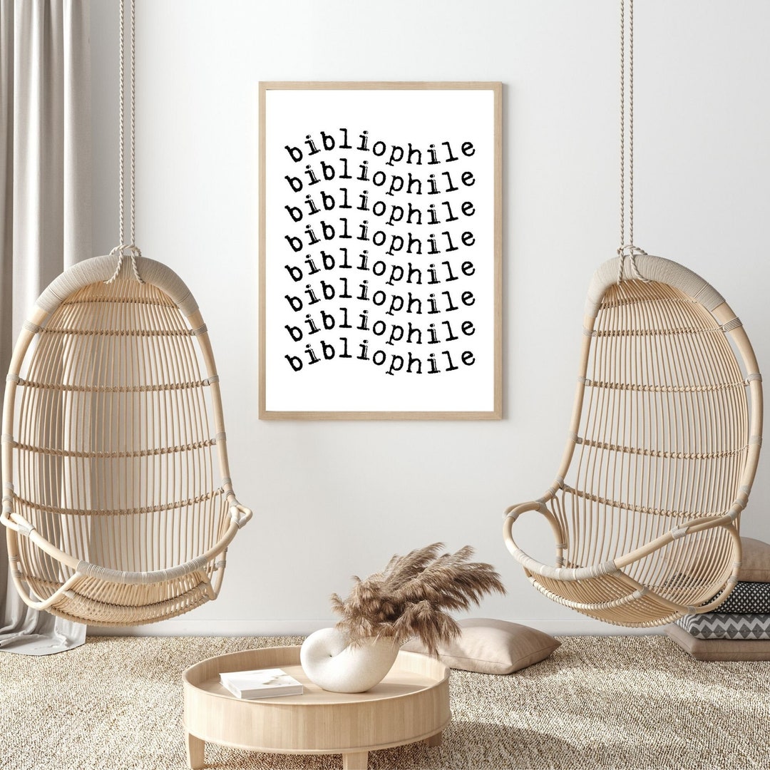 Bibliophile Poster Digital Download, Book Wall Art, Book Lover Print ...