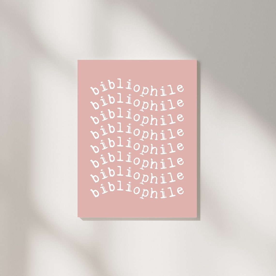 Pink Bibliophile Poster, Bookish Wall Art, Fantasy Book Nook, Book ...