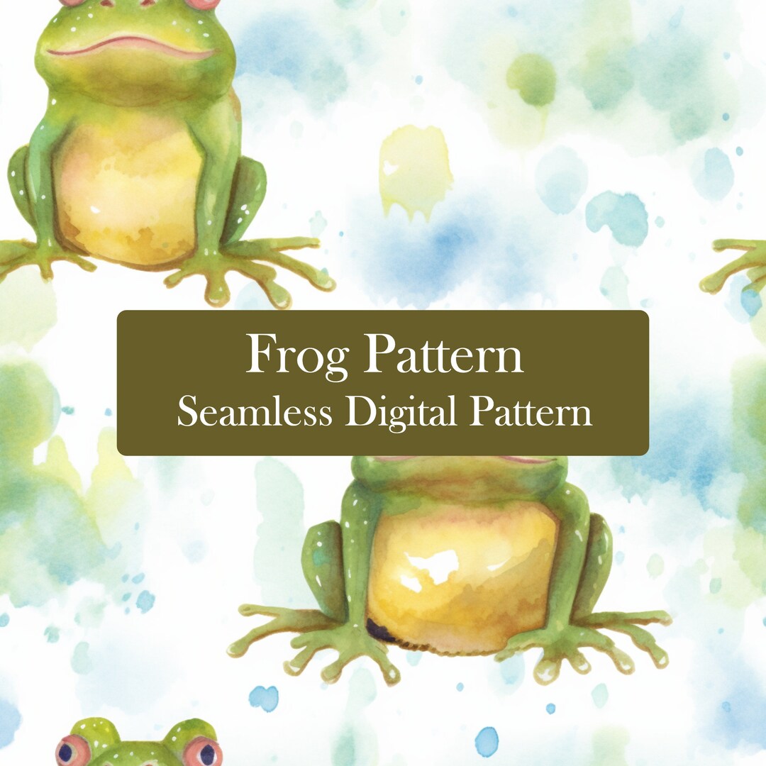 Seamless Pattern - Frog Pattern, Amphibian Decor, Nature-inspired ...