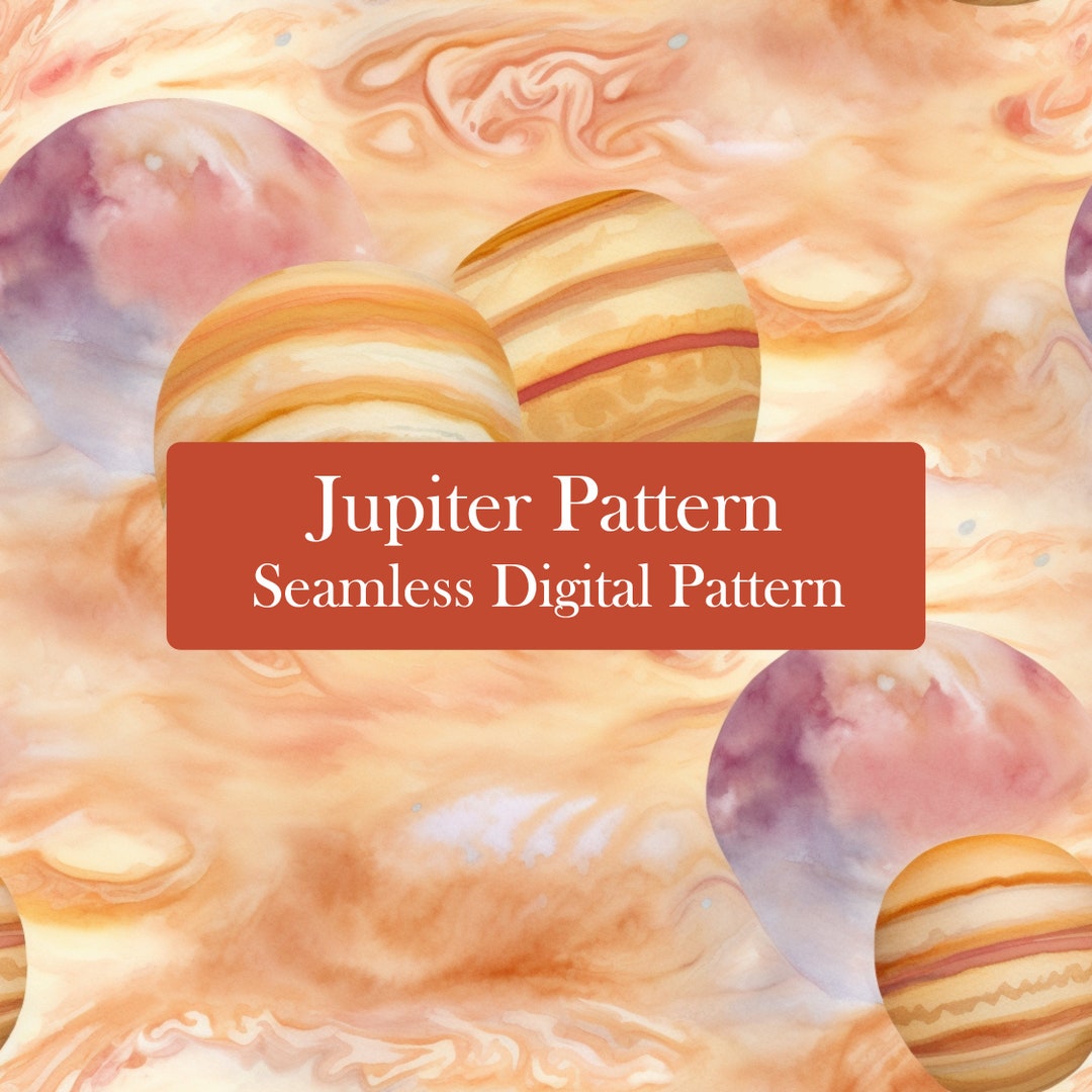 Seamless Pattern - Jupiter Pattern, Planets, Space - Digital Download ...