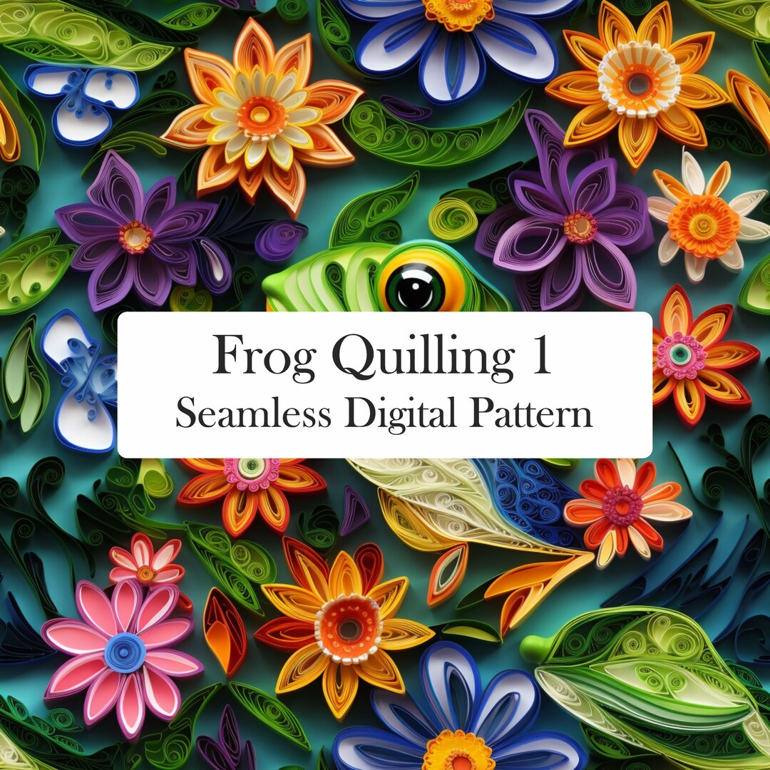Limited Seamless Quilling Frog Digital Pattern, DIY, Unique Frog Craft ...