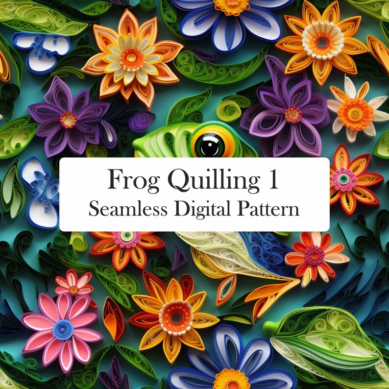 Limited Seamless Quilling Frog Digital Pattern, DIY, Unique Frog Craft ...