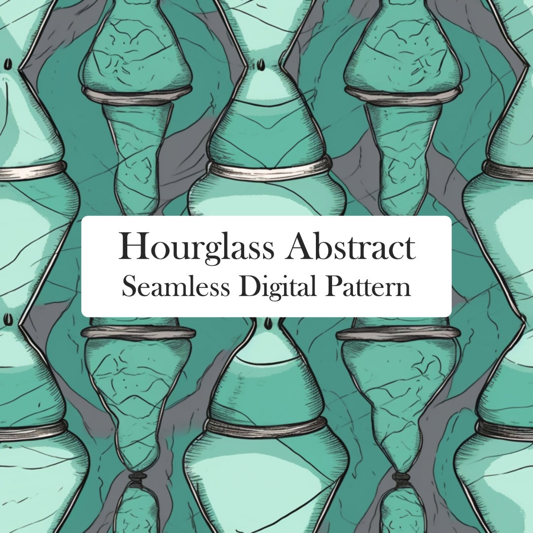 Seamless Hourglass Inspired Pattern - Abstract, Hourglass, Green ...