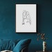 Minimalist Line Art of Human Form - Digital Download, Black and White ...