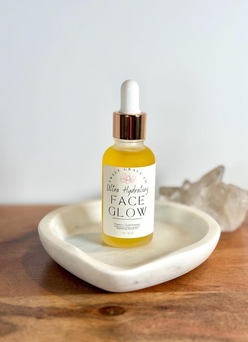 Organic Hydrating Face Serum: Rosehip, Argan, Jojoba Oil, Glowing Skin ...