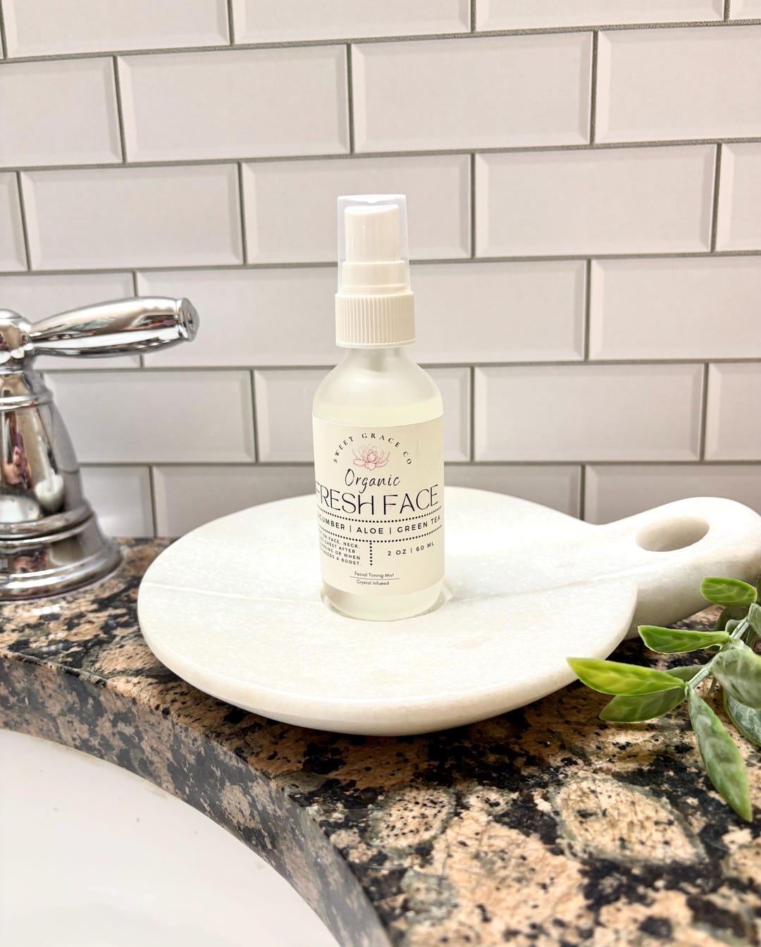 Facial Toner Mist, Organic Cucumber, Aloe, Green Tea, Natural Skincare ...