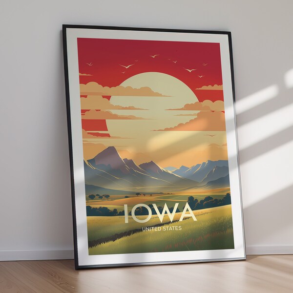 Iowa Poster - Etsy