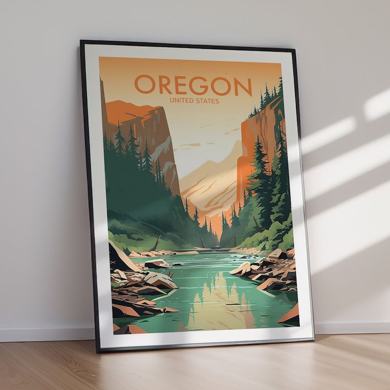 Oregon Print - Etsy