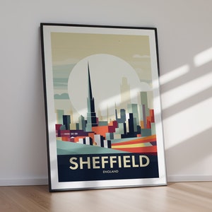 SHEFFIELD PRINTABLE Poster, England, Travel Poster, Printable Art, Art ...