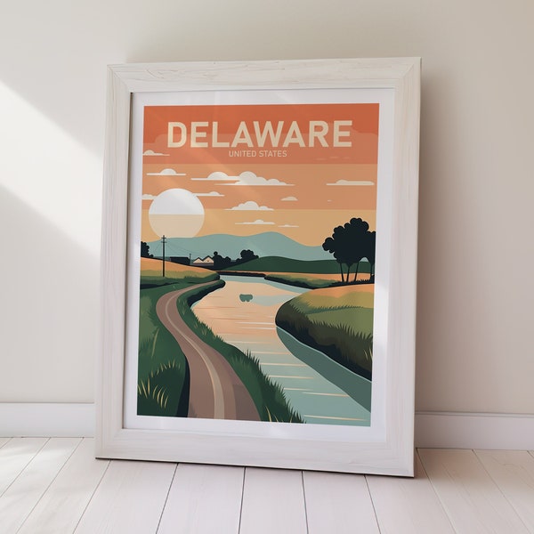 Delaware Poster - Etsy