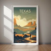 Texas Poster - Etsy