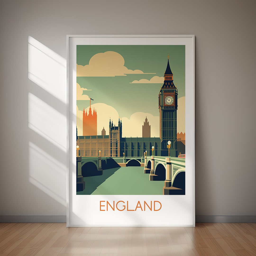 ENGLAND Printable Poster, Travel Art, Digital Art, Wall Art, Instant ...