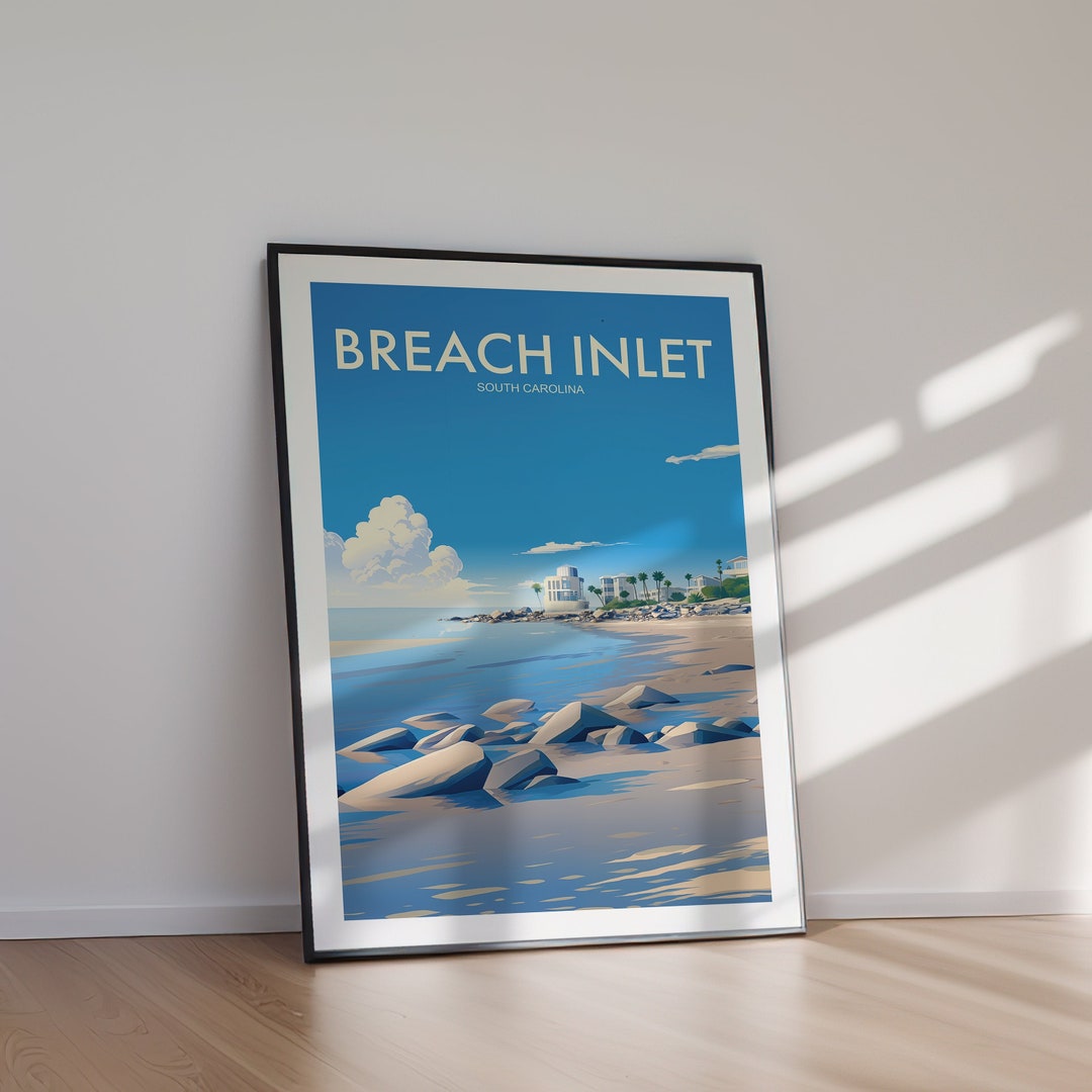 BREACH INLET PRINTABLE Poster, South Carolina, Travel Art, Digital Art ...