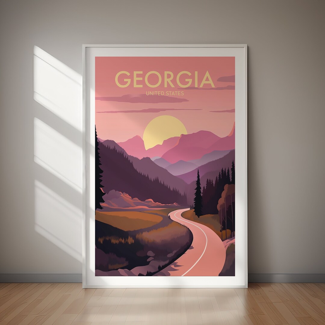 GEORGIA Printable Travel Poster, New Mexico, Travel Print, Digital Art ...