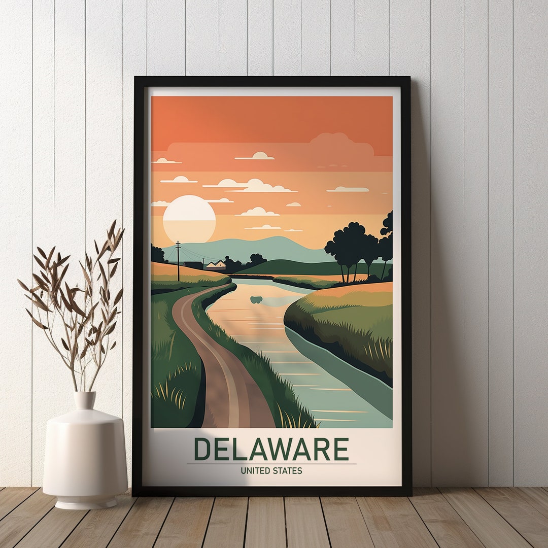 PRINTABLE Delaware Poster, United States, Travel Art, Poster Print ...