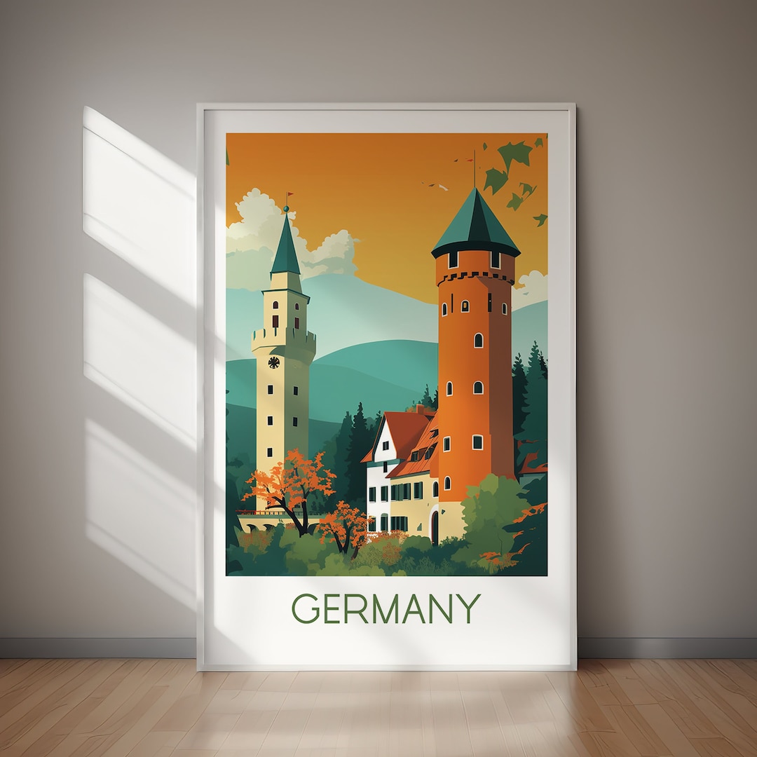 PRINTABLE GERMANY Travel Poster, Poster Print, Digital Download, Wall ...