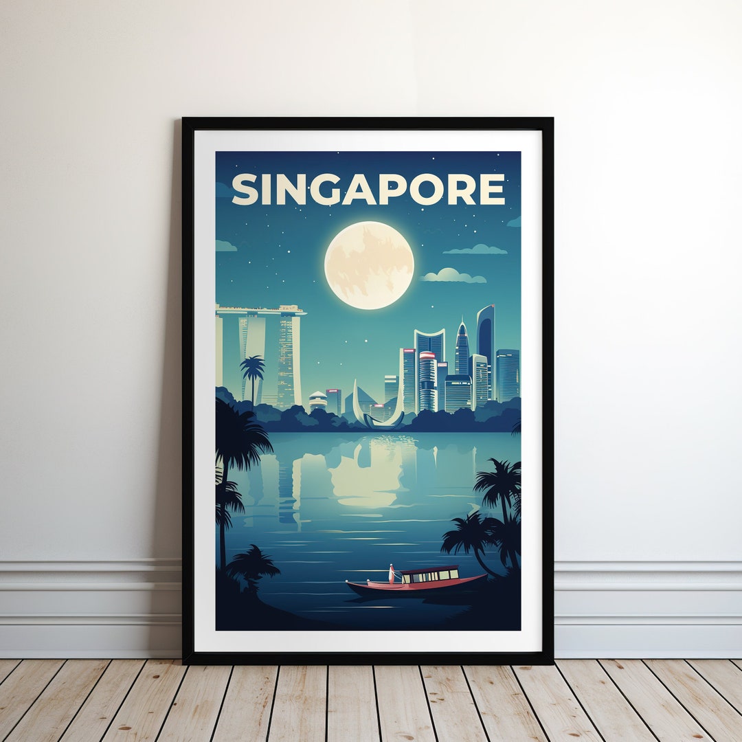 SINGAPORE Printable Poster, Southeast Asia, Digital Download, Home ...