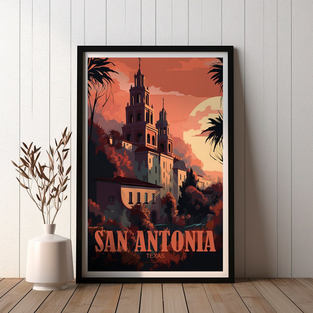 SAN ANTONIA Poster, US Stadt, digitaler Download, Wandkunst, Fernweh ...