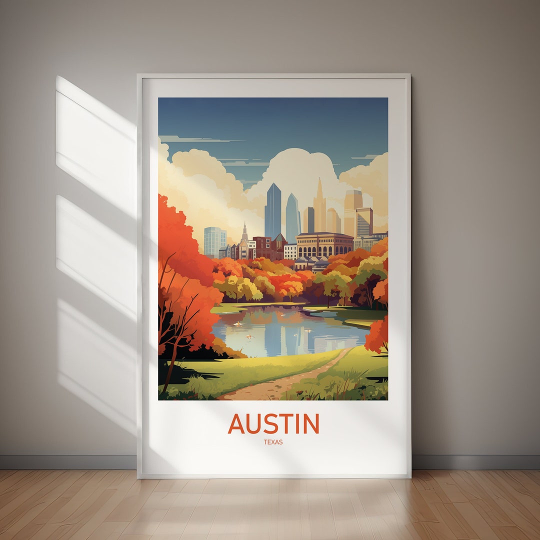 AUSTIN Printable Poster, US City, Digital Download, Wall Art ...