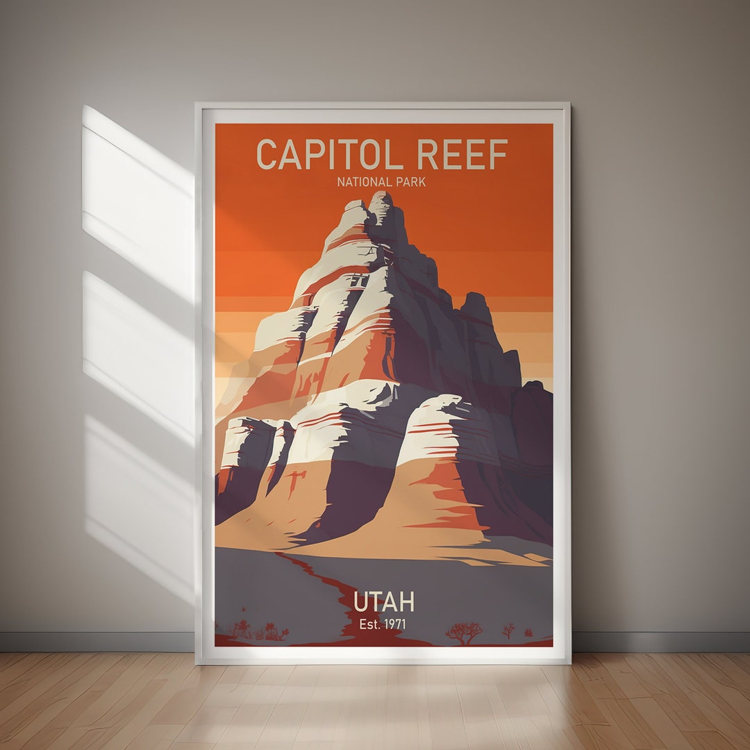 CAPITOL REEF National Park Poster, Travel Art, Poster Print, Digital ...