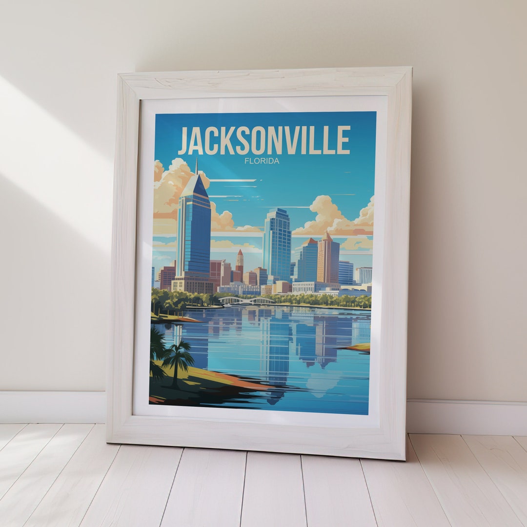 PRINTABLE JACKSONVILLE Poster, Digital Download, Wall Art, Wanderlust ...
