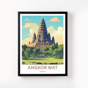 ANGKOR WAT Poster, Travel Art, Print, Poster Print, Home Decor ...